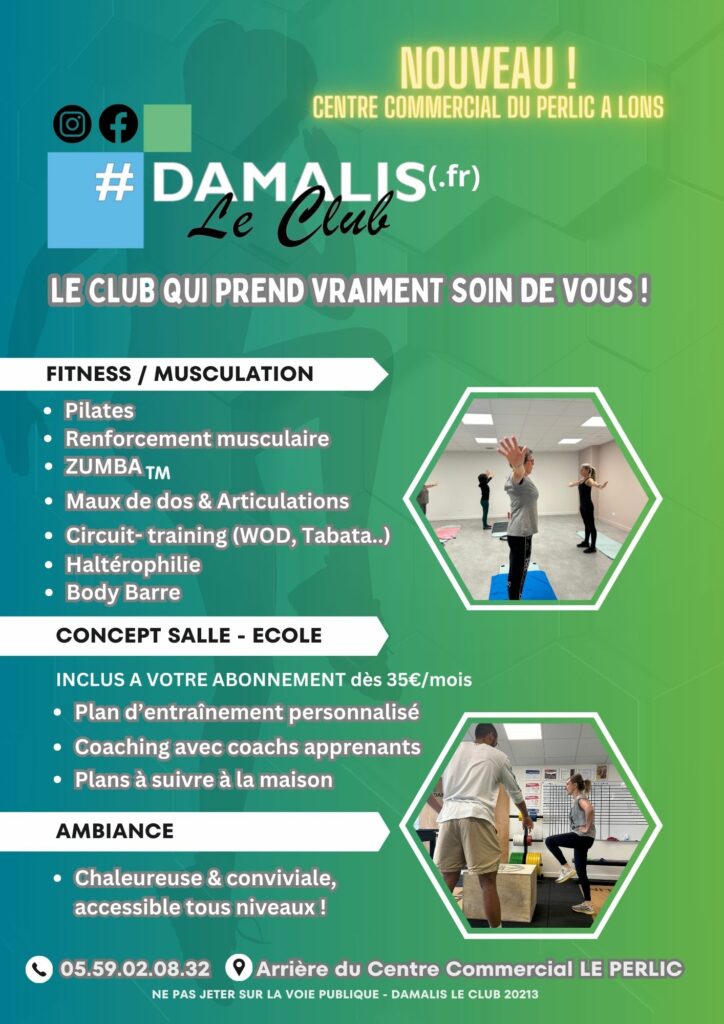 Planning et tarfis de Damalis Le Club à Pau Lons